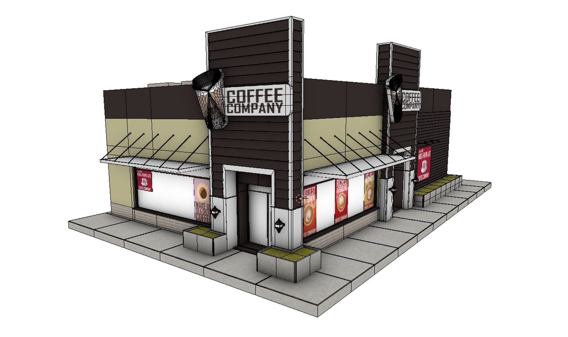 Generic Fast Food Restaurant 3D Model - TurboSquid 1341569