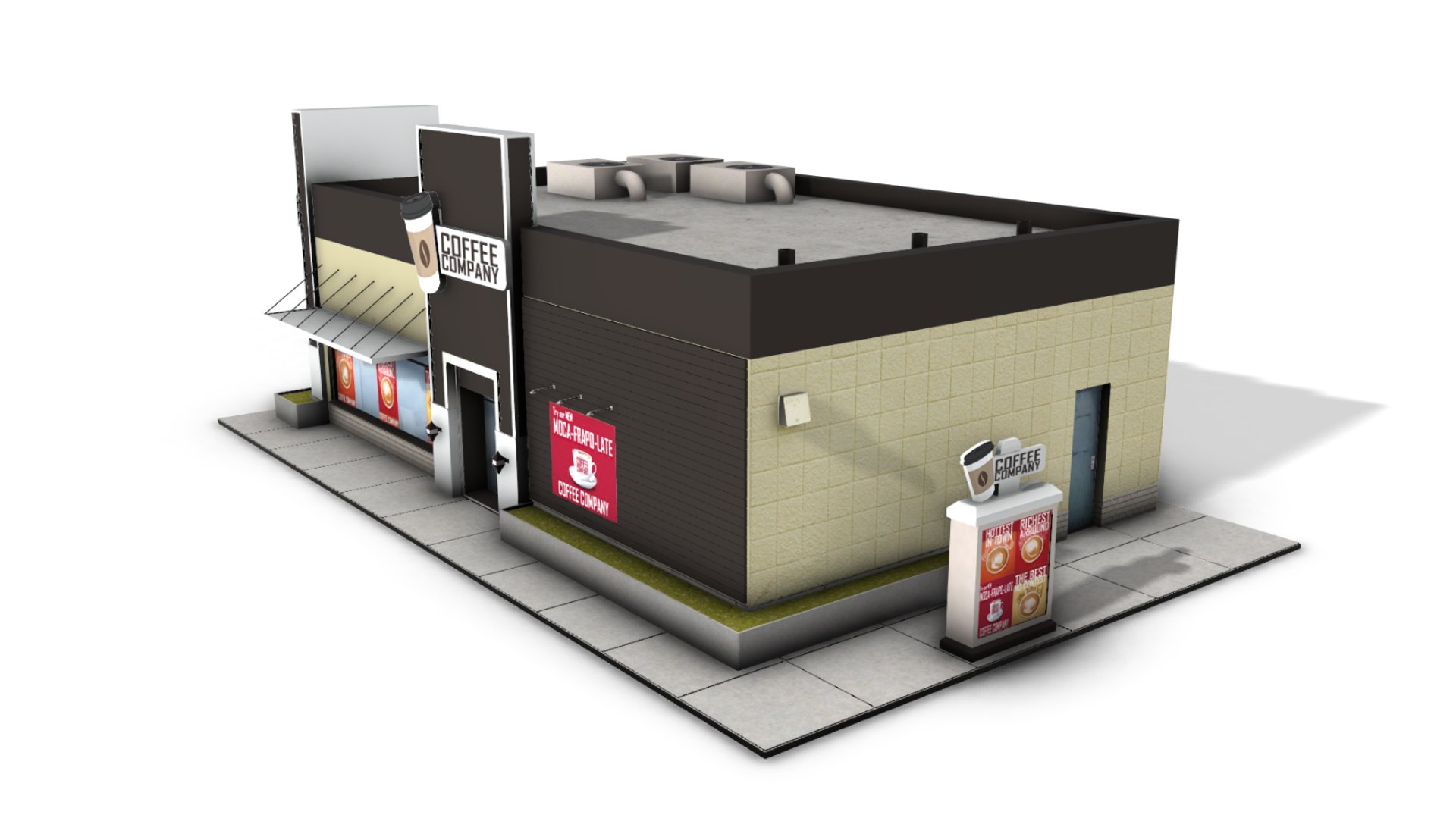 Generic Fast Food Restaurant 3D Model - TurboSquid 1341569
