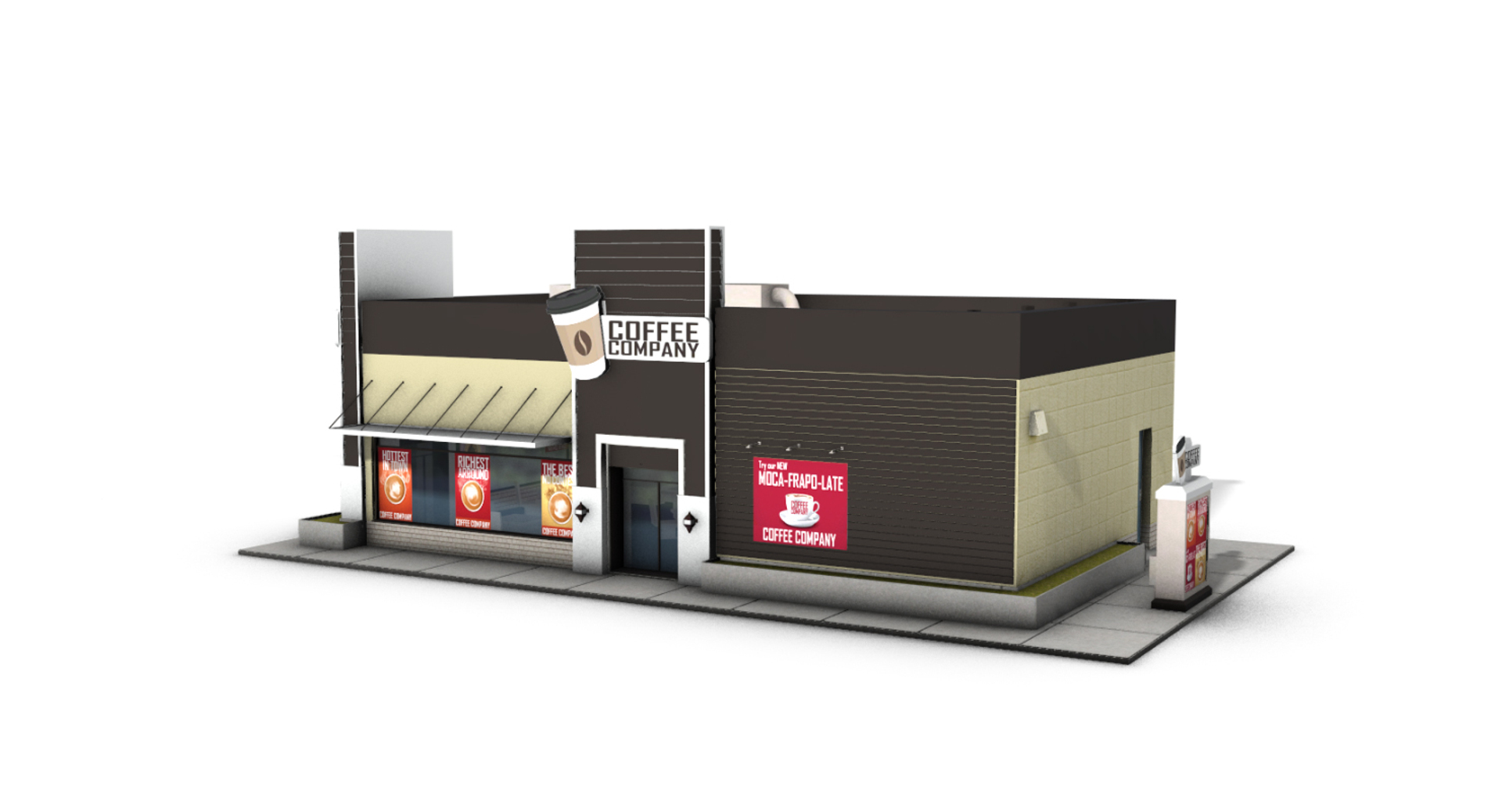 Generic Fast Food Restaurant 3D Model - TurboSquid 1341569