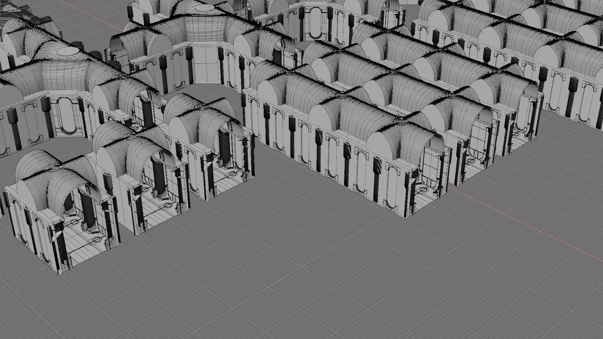 3D Model Jedi Temple Hallway Pack - TurboSquid 2146703