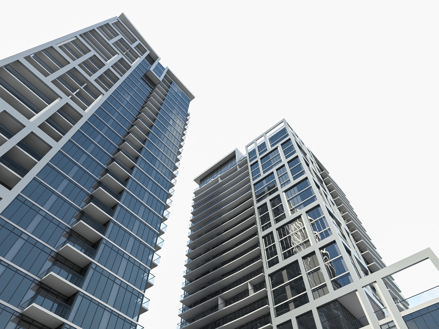 Residential Tower Complex 02 3D Model - TurboSquid 1751345