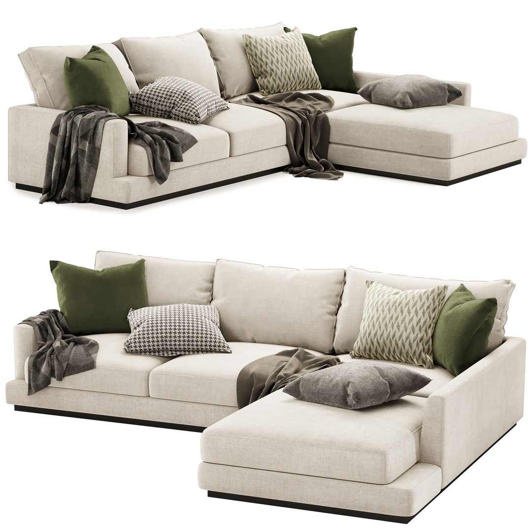 3D Model Elster 4 Seater Corner Sofa - TurboSquid 2227534