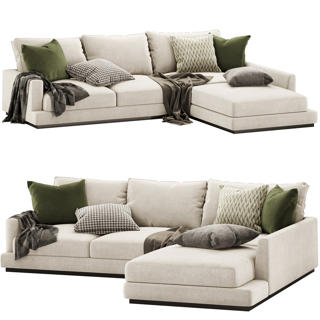 3D Model Elster 4 Seater Corner Sofa - TurboSquid 2227534
