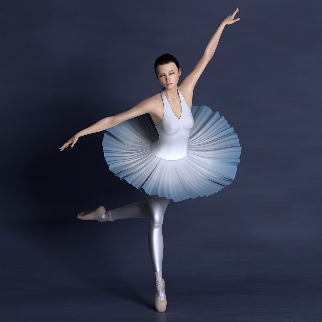 ballerina nina mouth 3d max