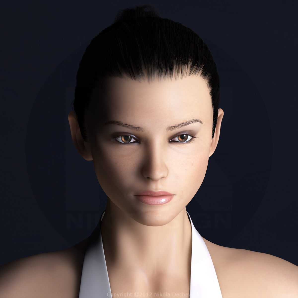 ballerina nina mouth 3d max