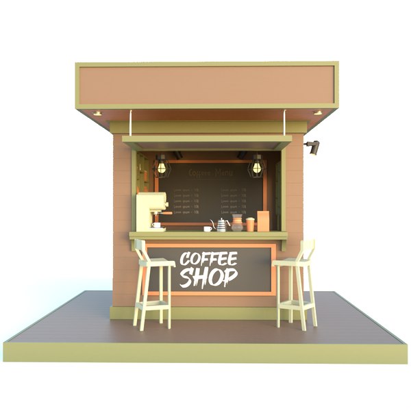 modelo 3d Coffee Booth 3D Model - TurboSquid 2069304