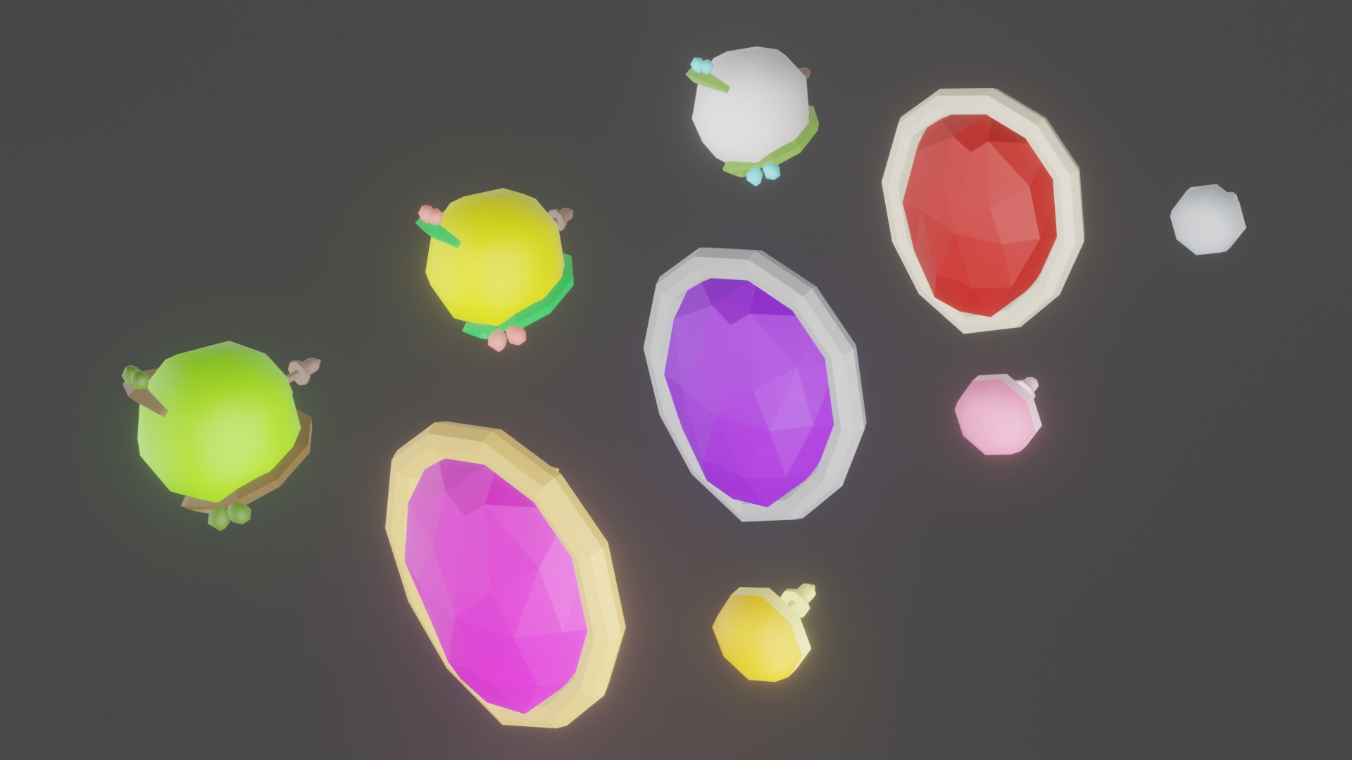 Princess Earring - Pack Of Three 3D Model - TurboSquid 1962096