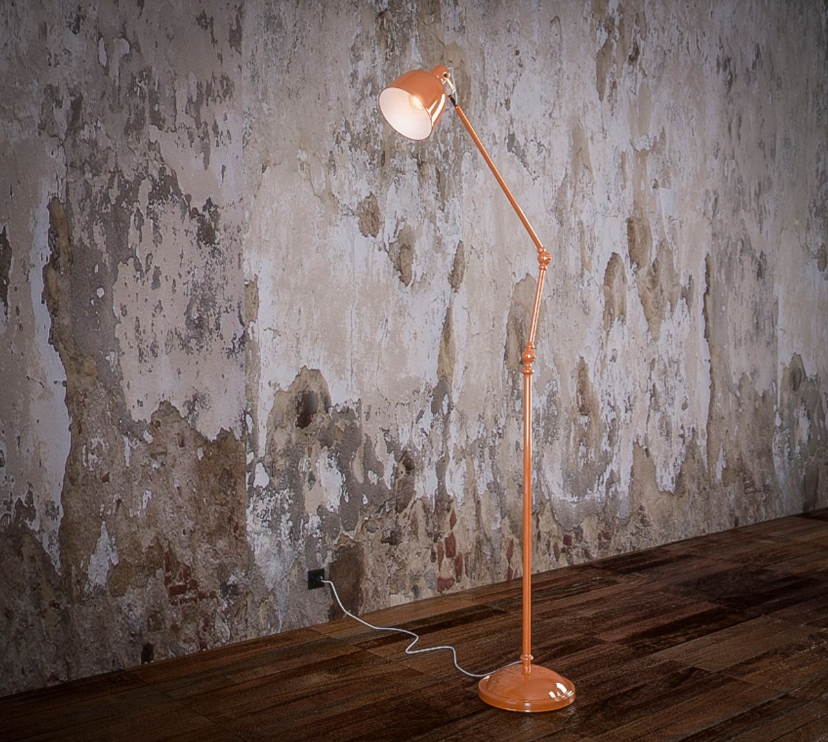 3d model orange lamp