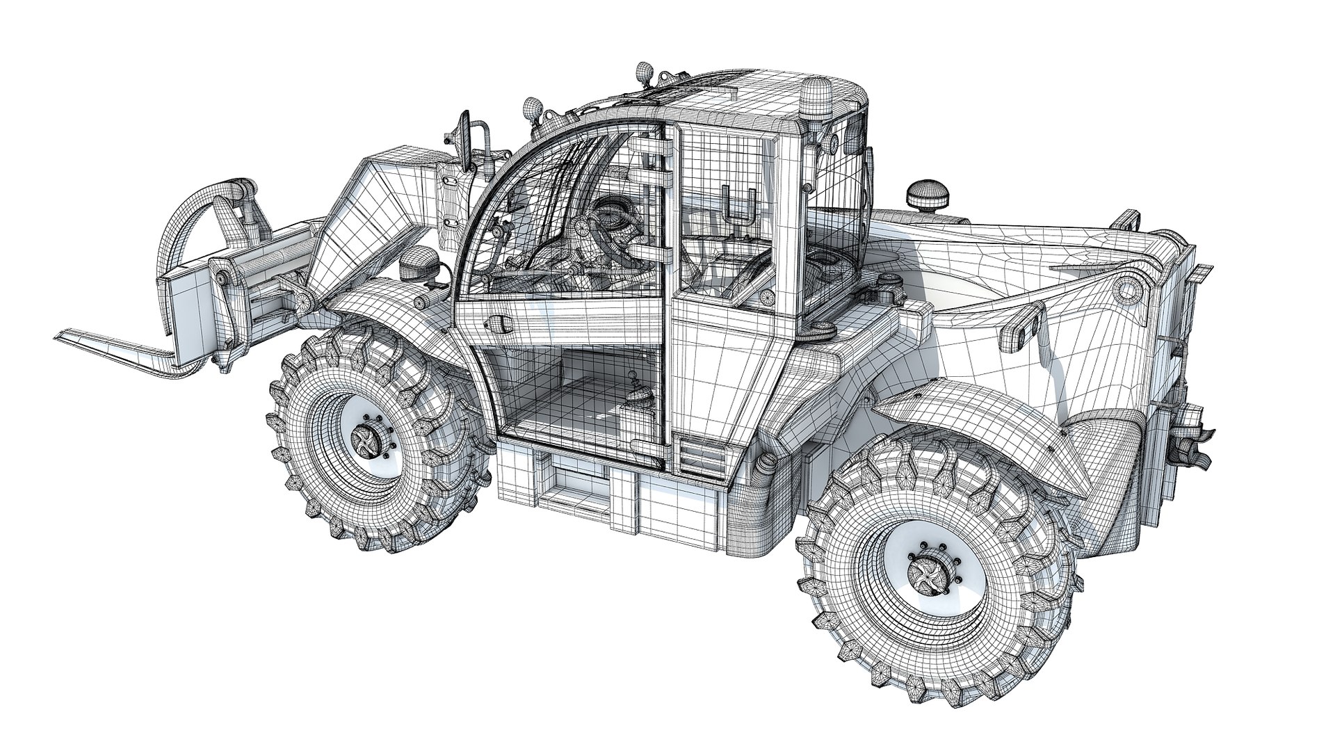 Telehandler Forklift 3D - TurboSquid 1690043