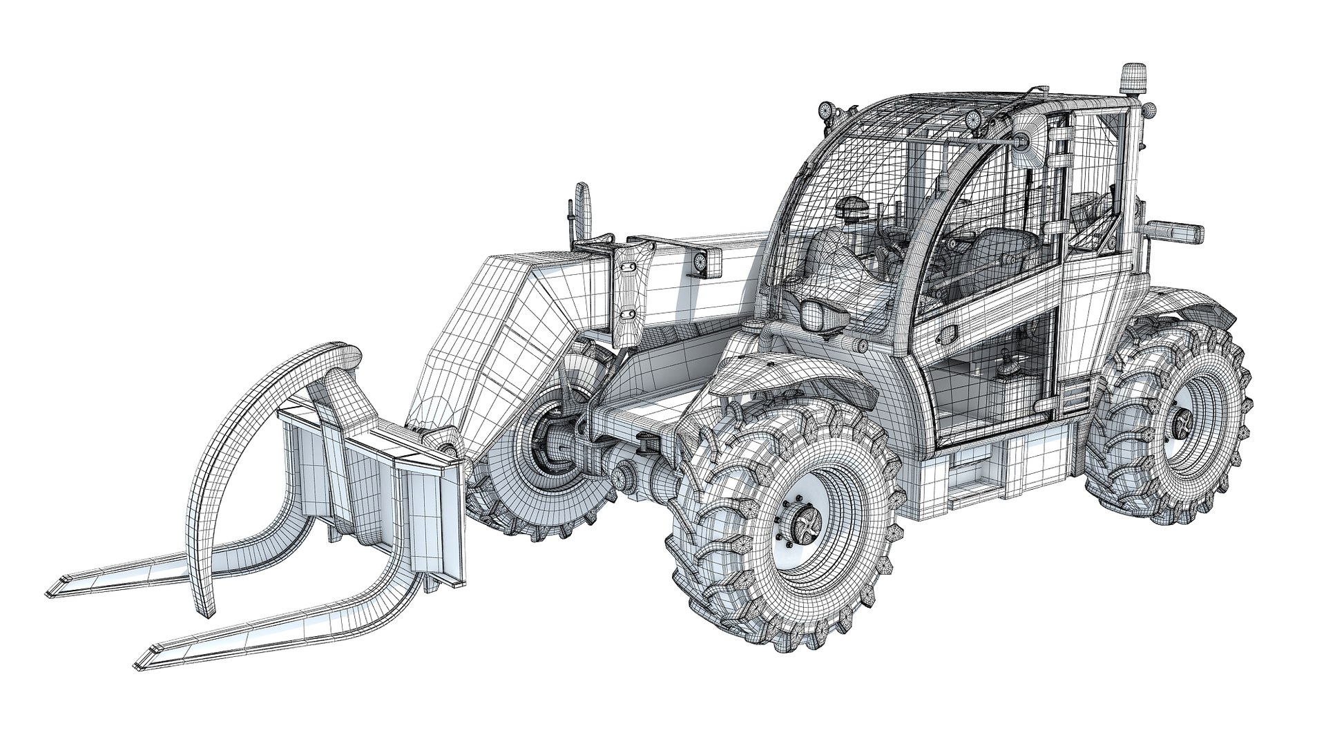 Telehandler Forklift 3D - TurboSquid 1690043