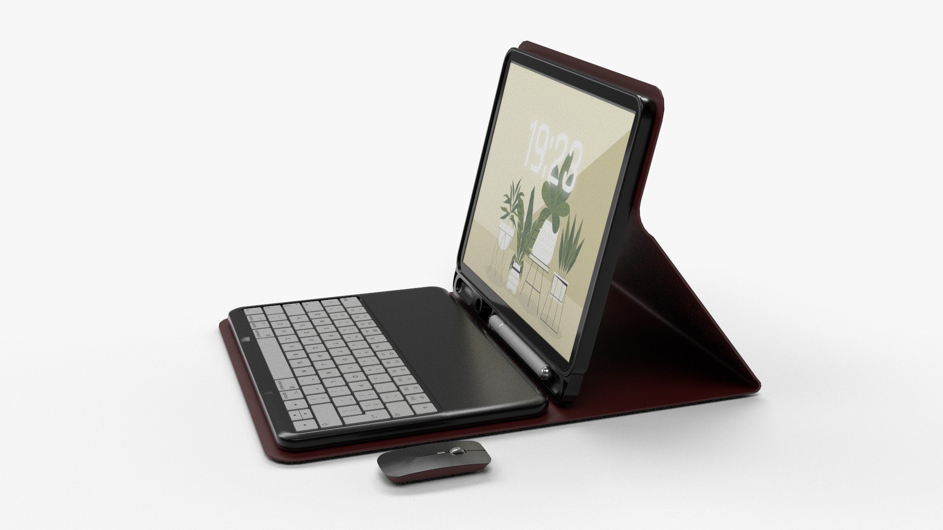 Modern Pc Tablet Set Pen Mouse Black Red Version 3D Model - TurboSquid ...