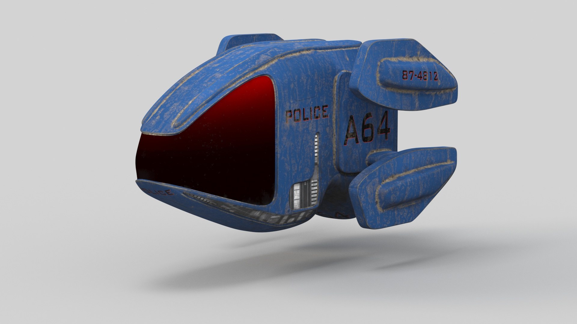 SF Drone Police Blue 3D Model - TurboSquid 2221446