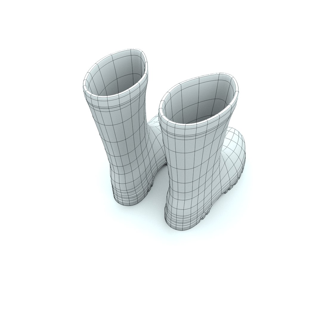 Wellington Boots Striped 3D Model - TurboSquid 1381234