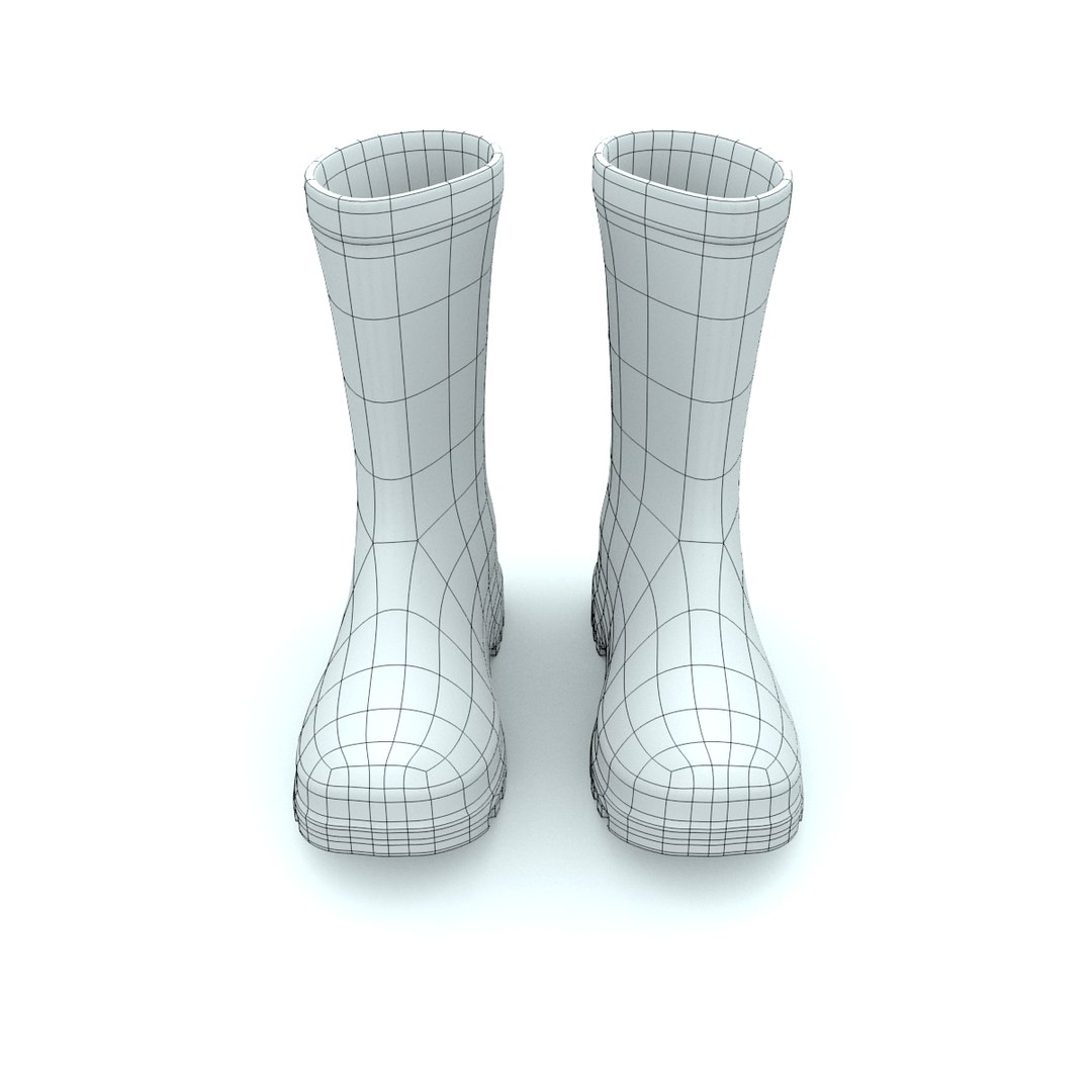 Wellington Boots Striped 3D Model - TurboSquid 1381234