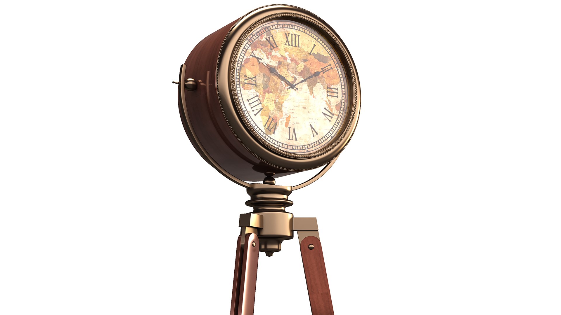 Tripod Antique Clock 3D - TurboSquid 2087350