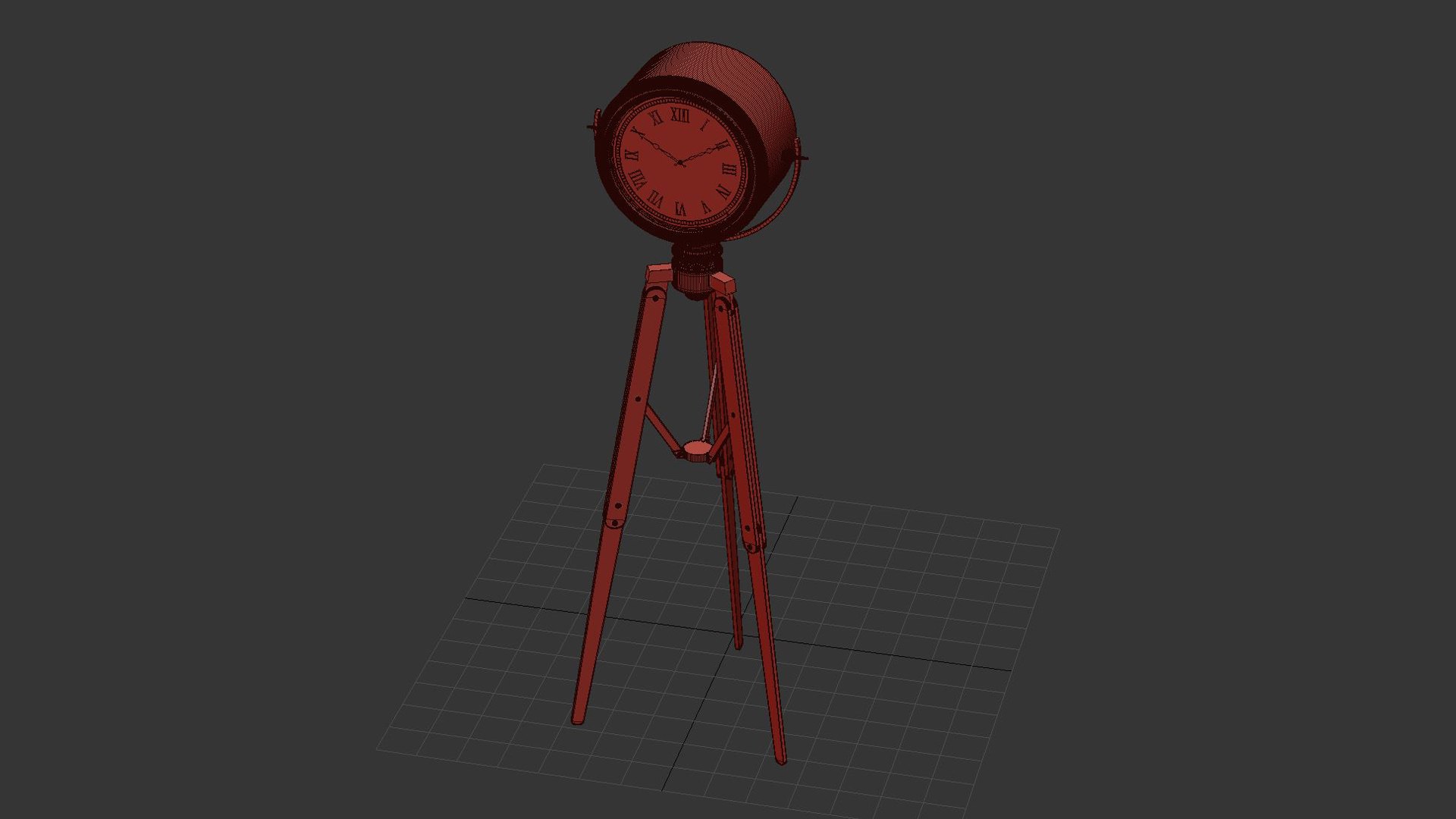 Tripod Antique Clock 3D - TurboSquid 2087350