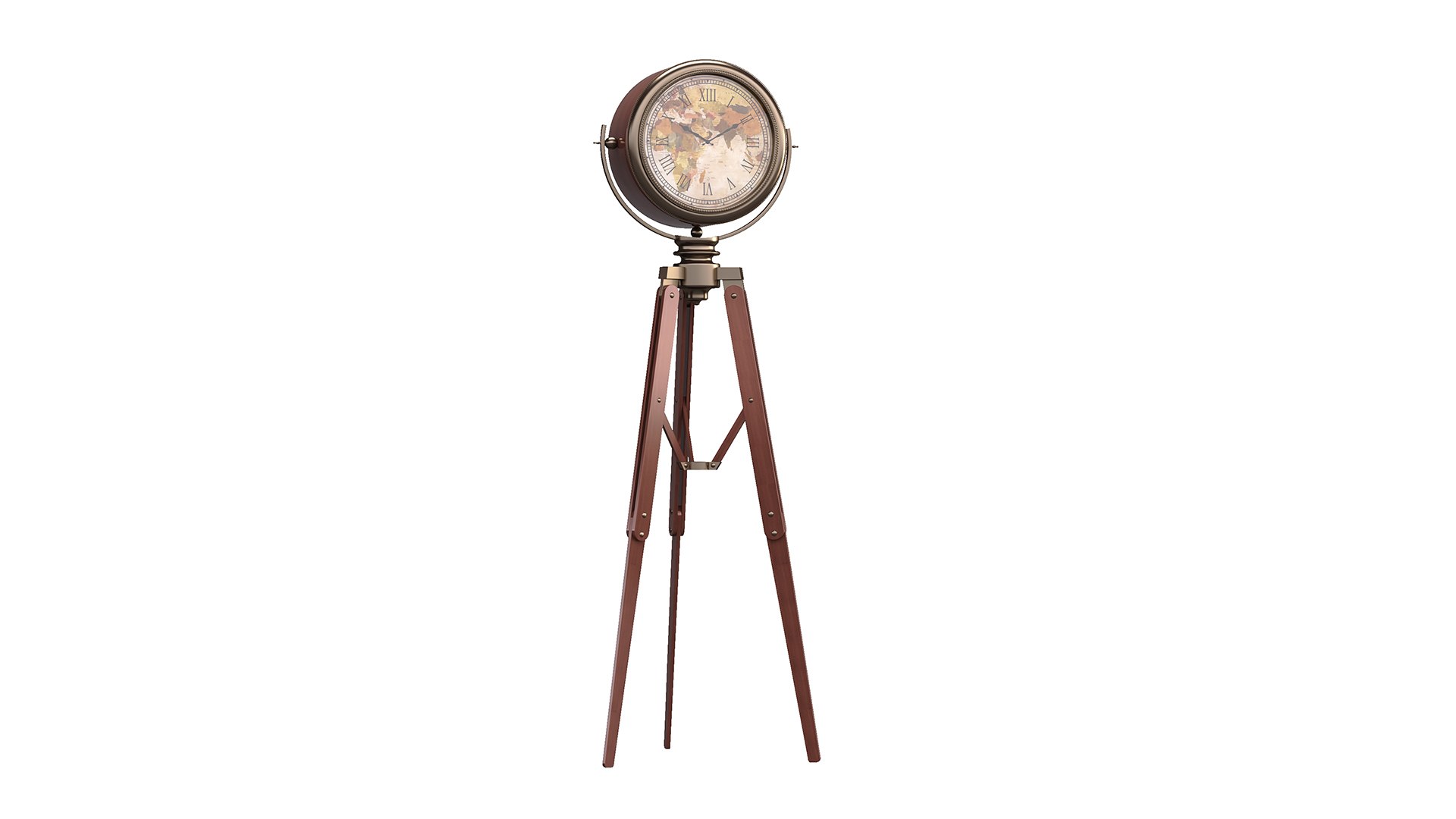 Tripod Antique Clock 3D - TurboSquid 2087350