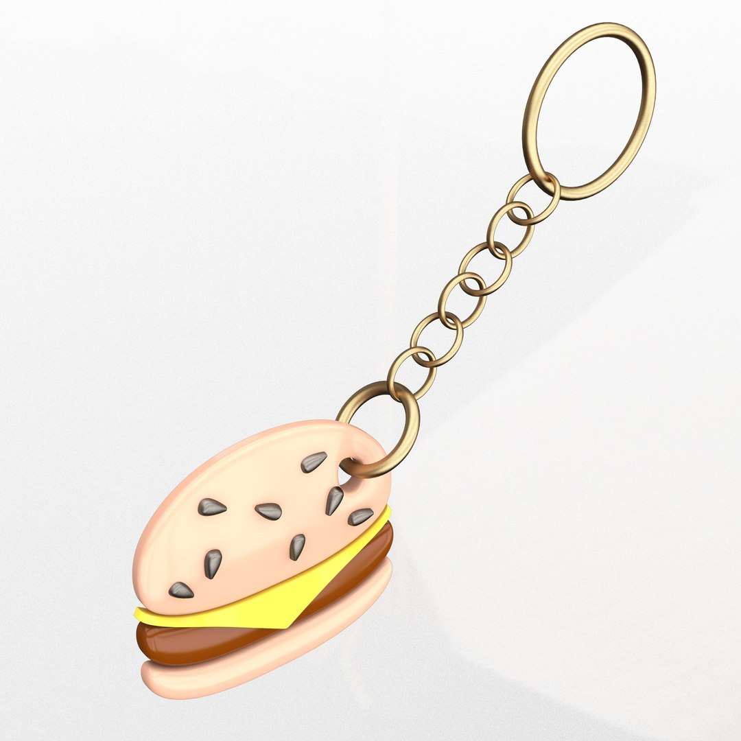 Hamburger Emoji Keychain 3D Model - TurboSquid 2509904