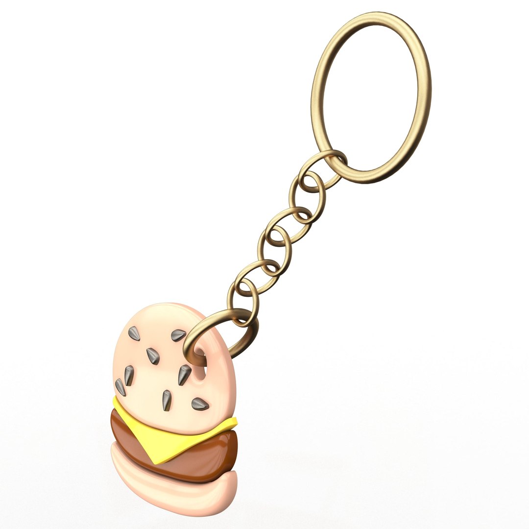 Hamburger Emoji Keychain 3D Model - TurboSquid 2509904