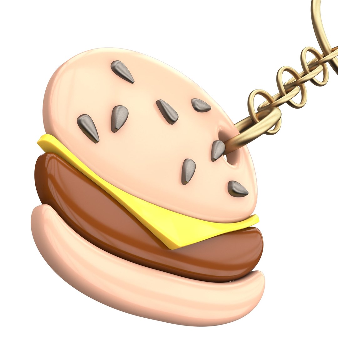 Hamburger Emoji Keychain 3D Model - TurboSquid 2509904