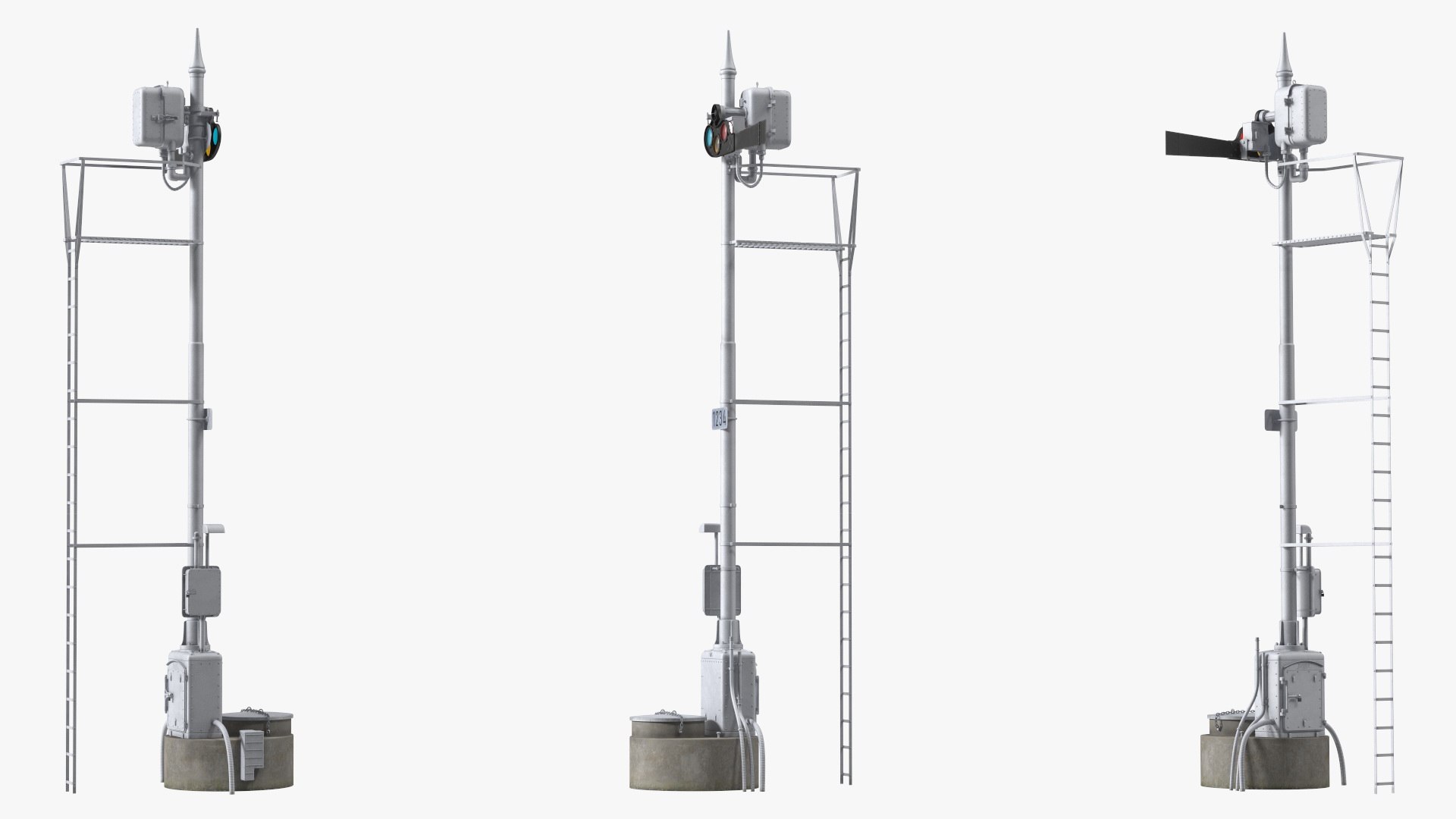 3D Railway Semaphore Signal - TurboSquid 2012439