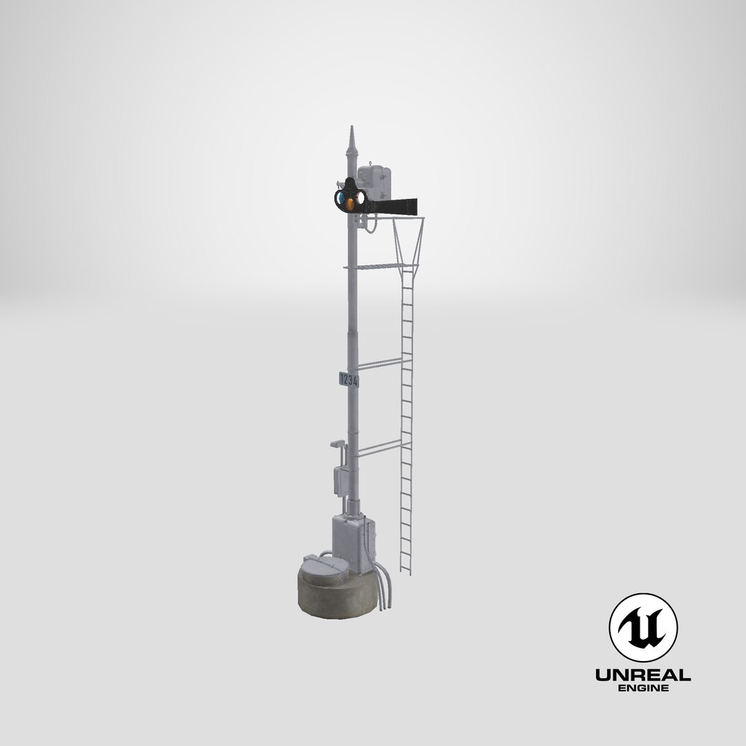 3D Railway Semaphore Signal - TurboSquid 2012439