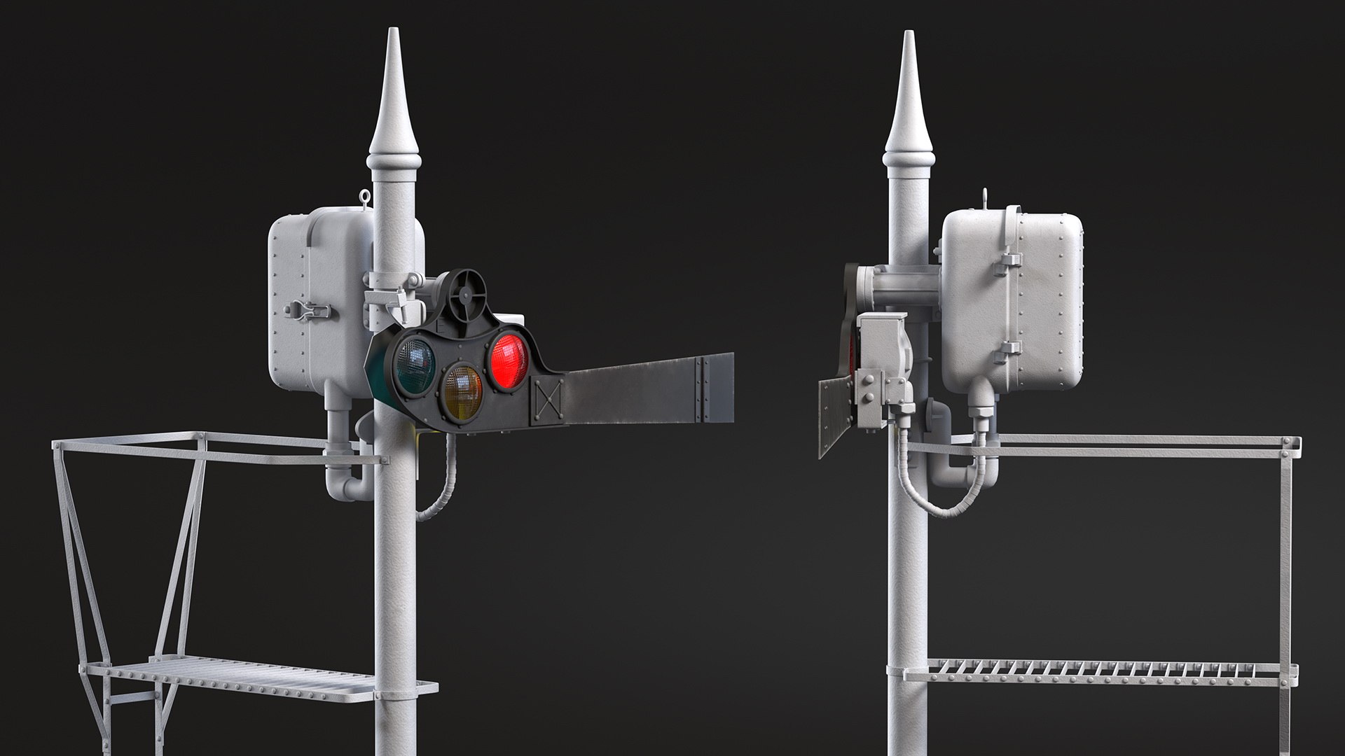 3D Railway Semaphore Signal - TurboSquid 2012439