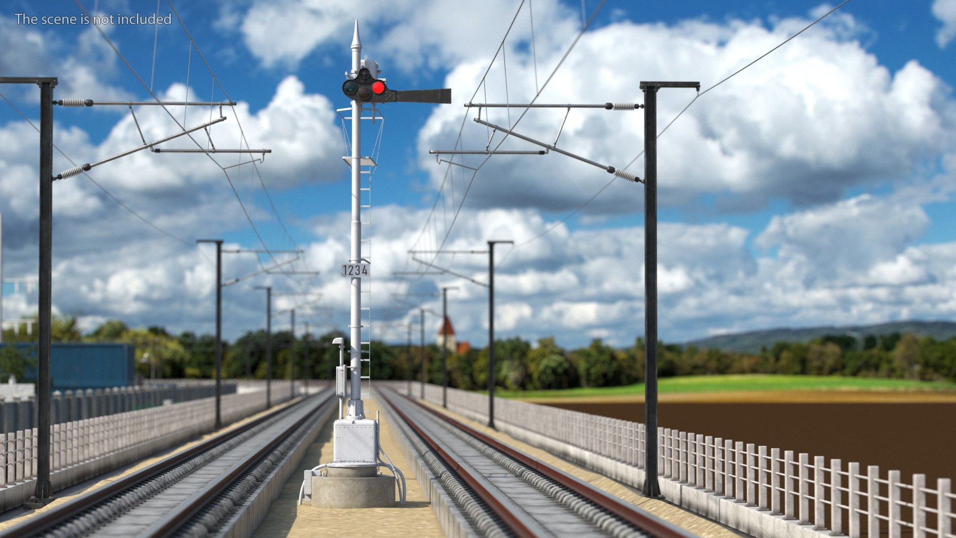 3D Railway Semaphore Signal - TurboSquid 2012439