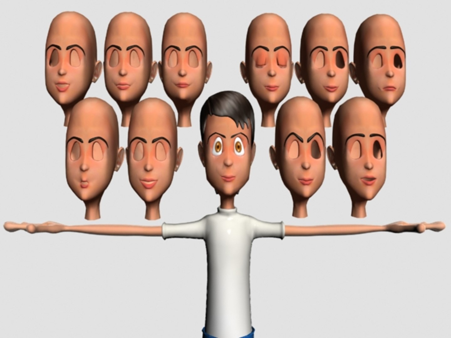 3d Model Smart Boy Cartoon