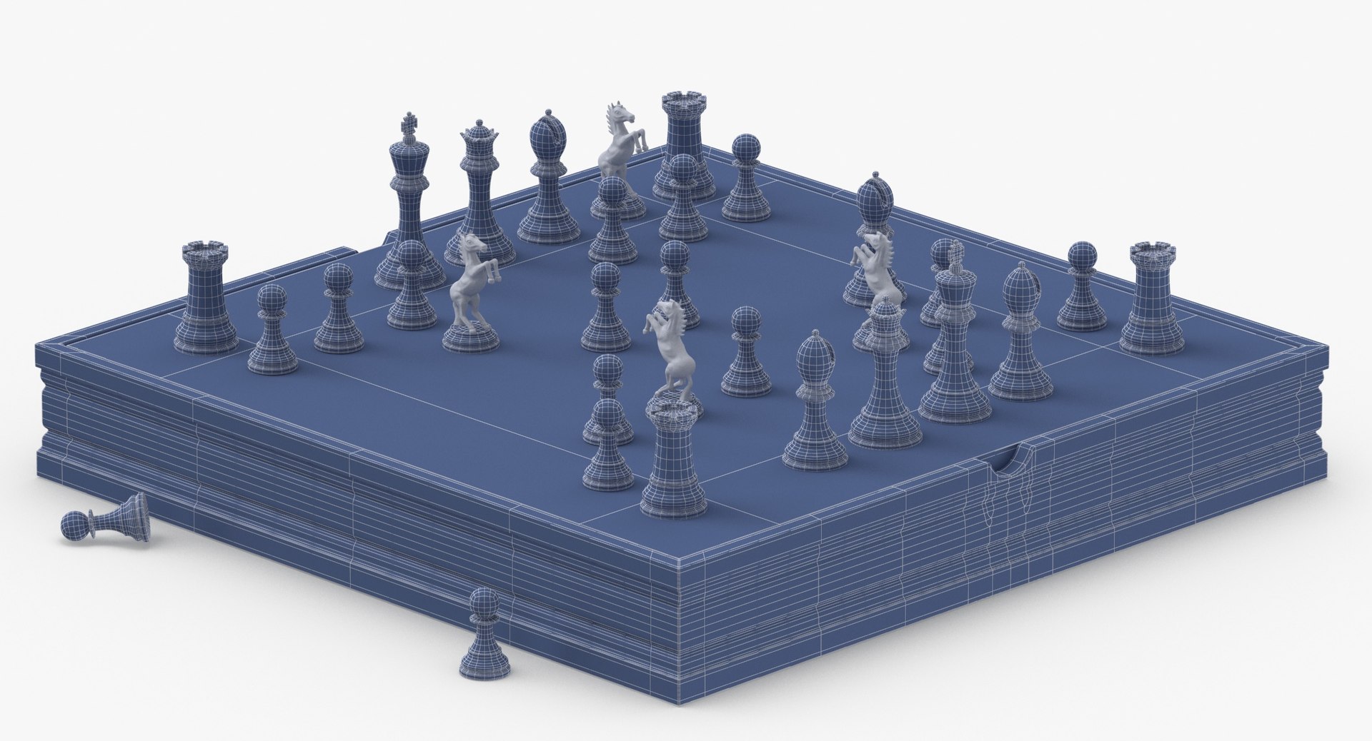 Chess board set 02 3D model - TurboSquid 1581656