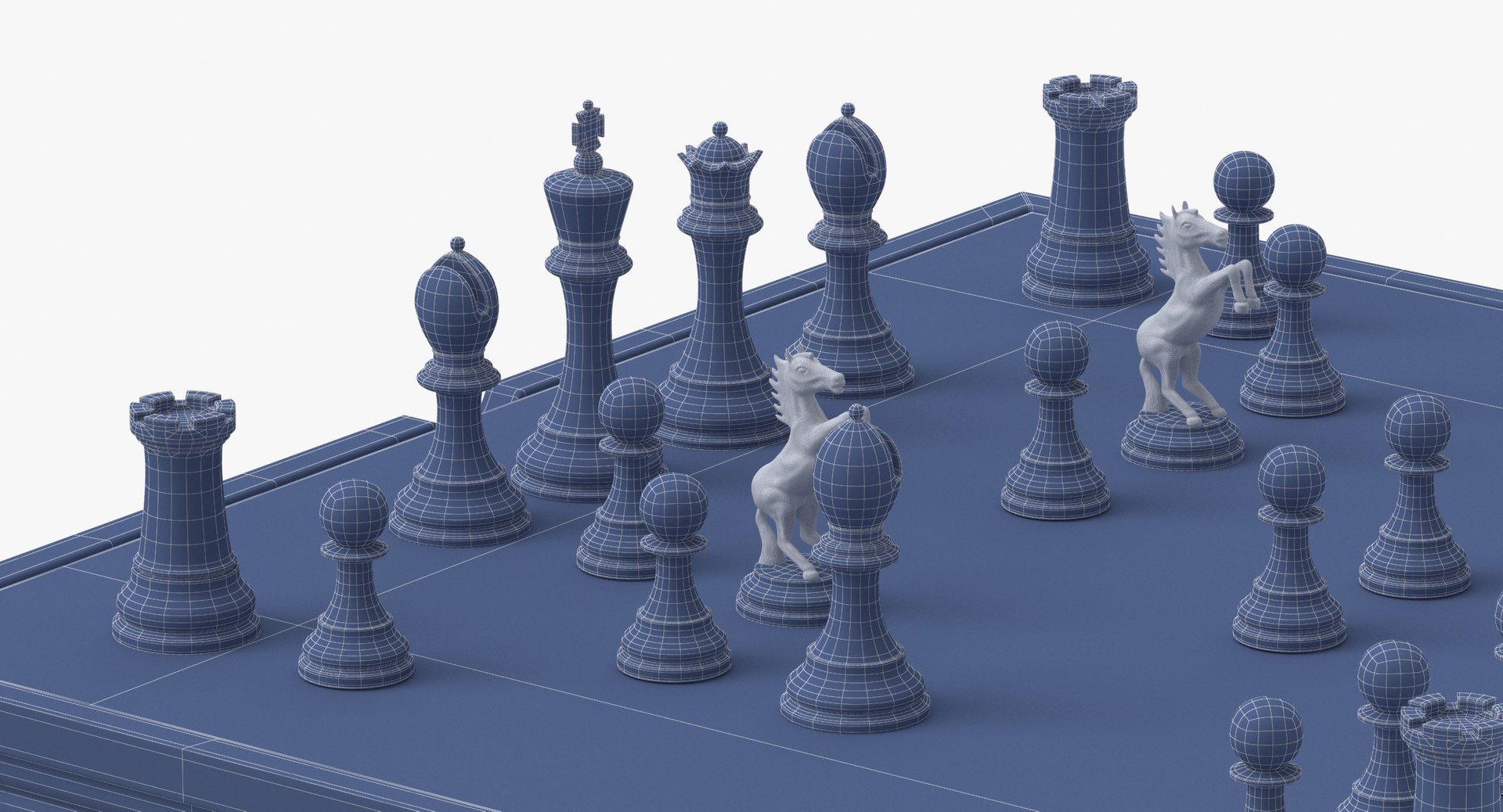 Chess board set 02 3D model - TurboSquid 1581656