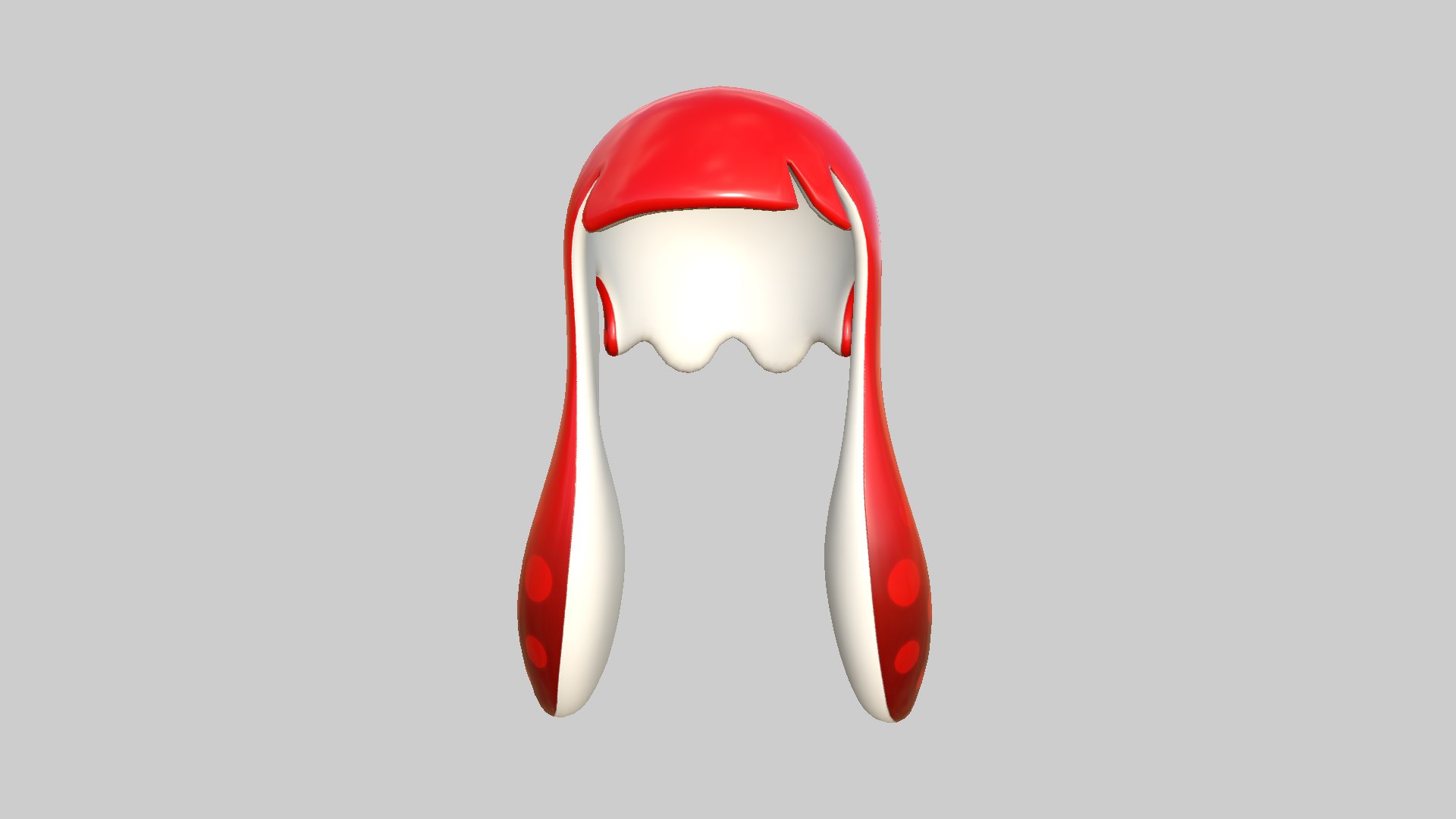 3D Model Inkling Hair 09 Red - Splatoon Character Design - TurboSquid ...