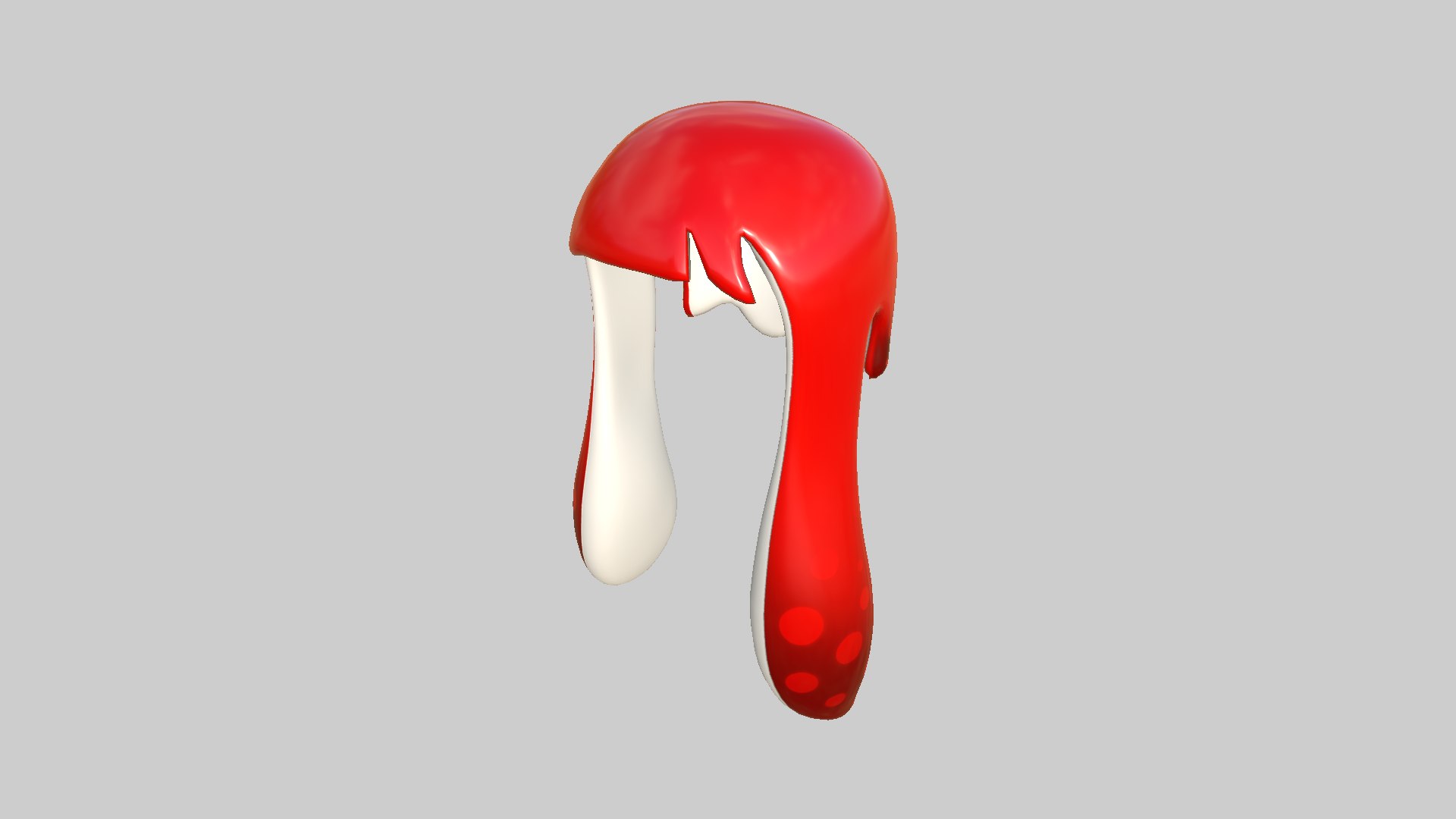 3D Model Inkling Hair 09 Red - Splatoon Character Design - TurboSquid ...