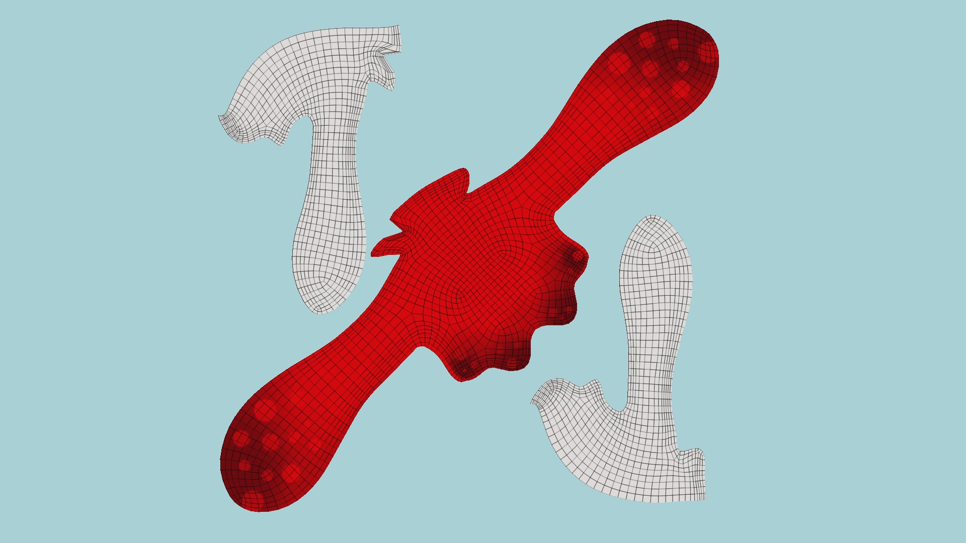 3D Model Inkling Hair 09 Red - Splatoon Character Design - TurboSquid ...