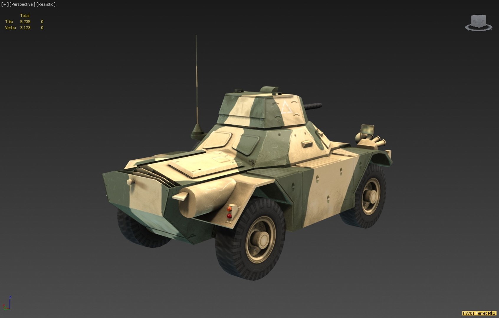 3ds Max Ferret Mk2 Fv701