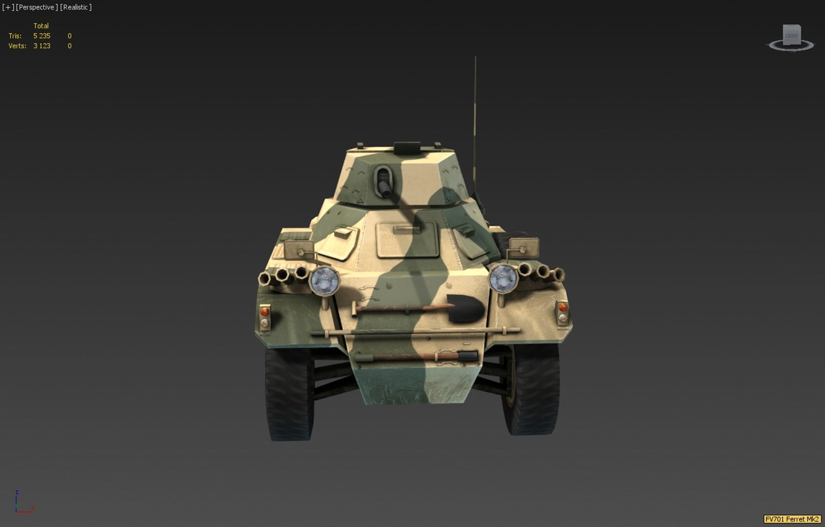 3ds Max Ferret Mk2 Fv701