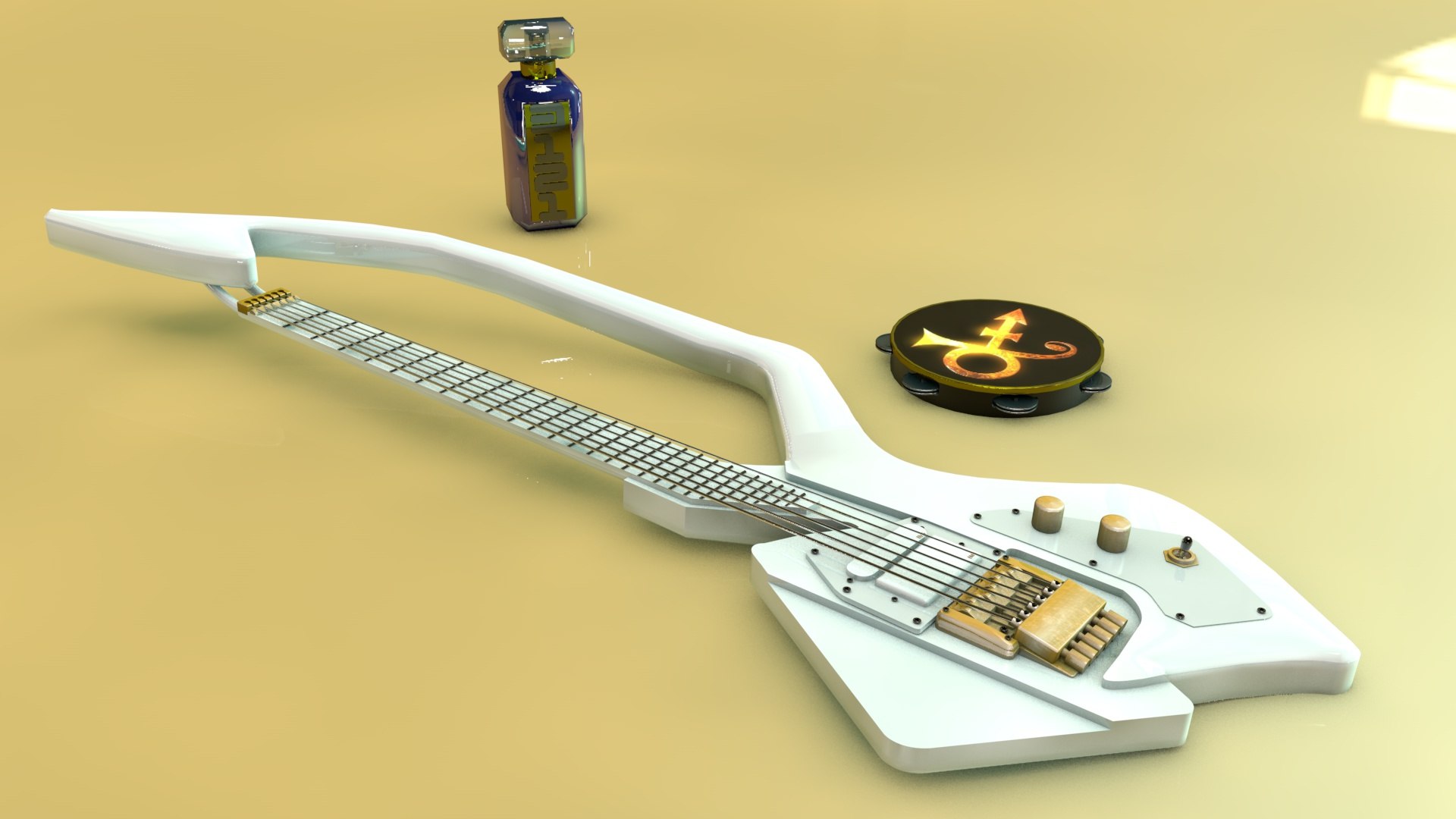 3d Model Prince C Guitar