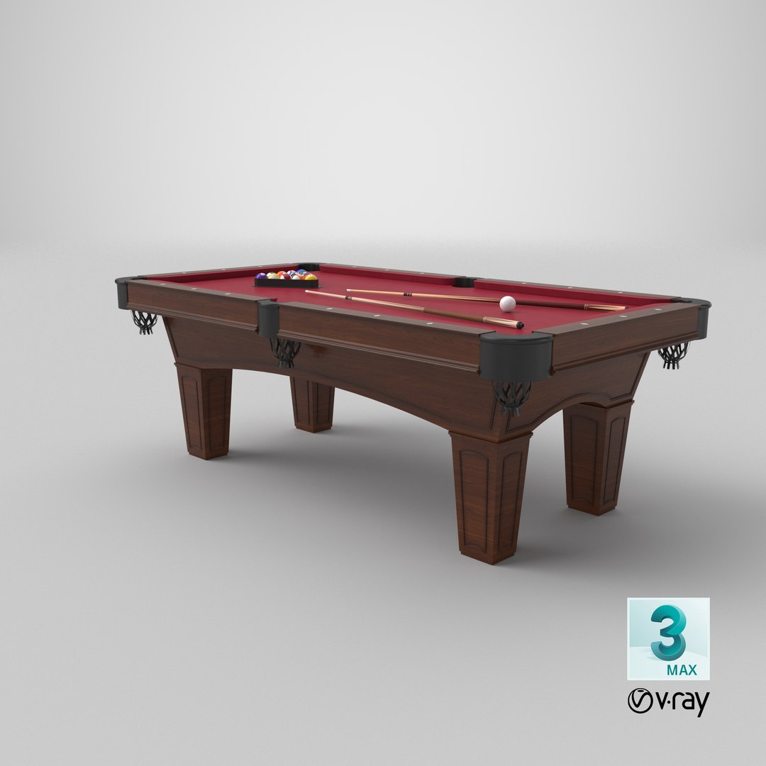 Billiards Table Set 02 3D Model - TurboSquid 1984204