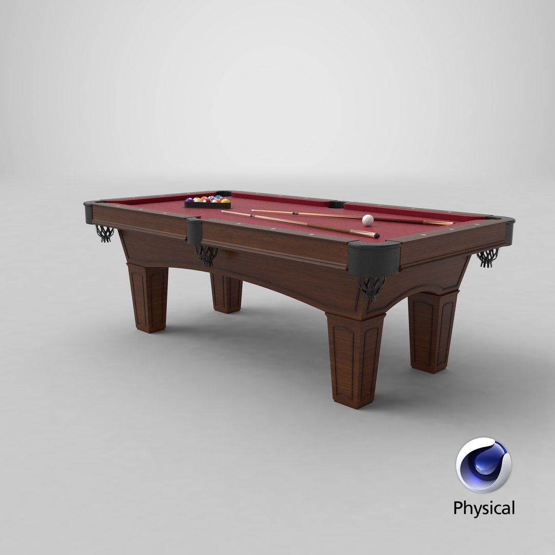 Billiards Table Set 02 3D model - TurboSquid 1984204