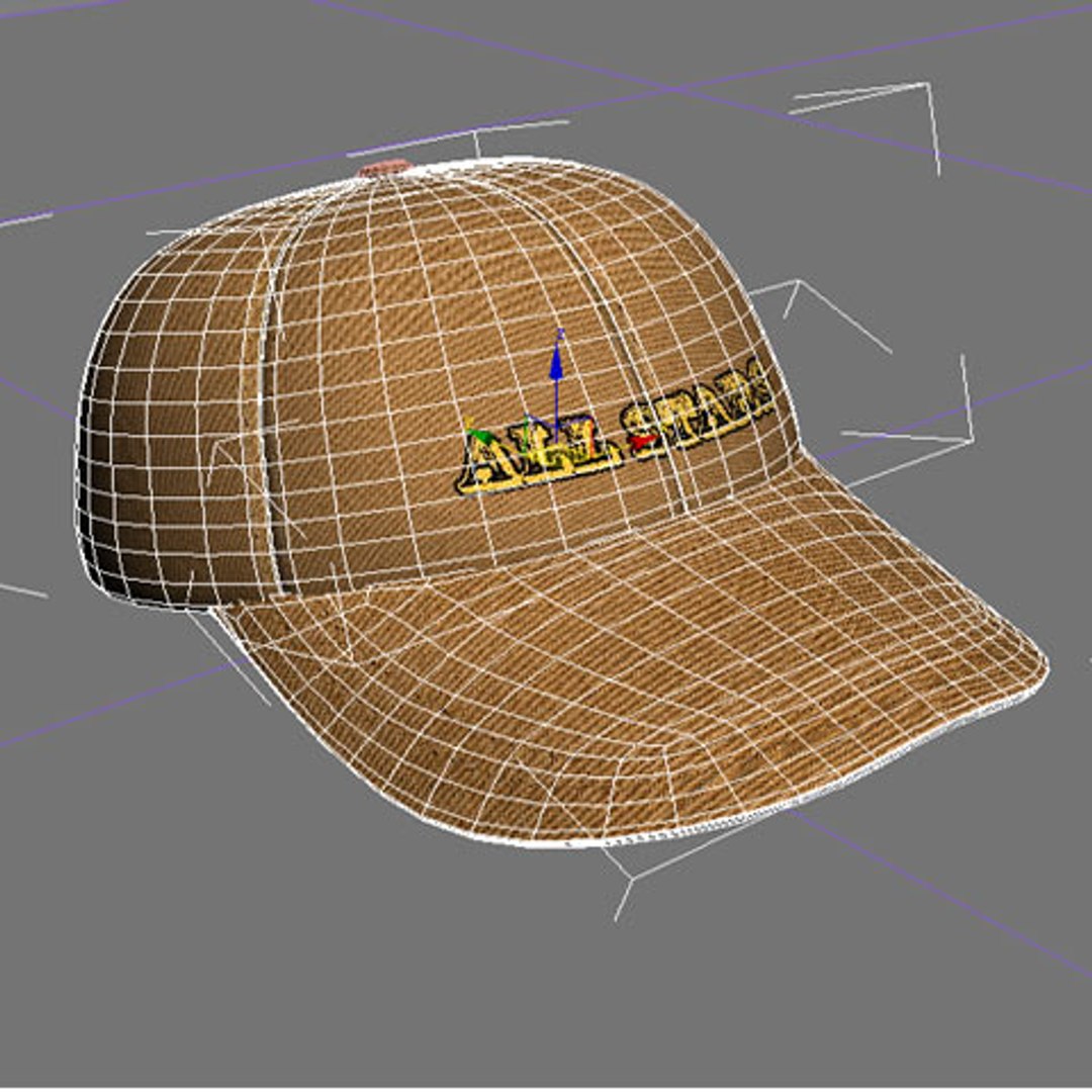 3ds max baseball cap