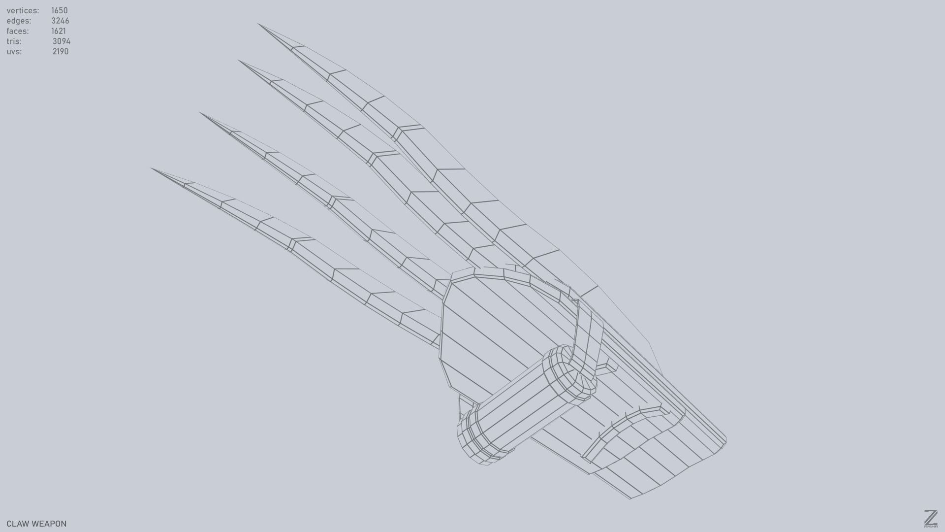 3D Claw Weapon - TurboSquid 2242298