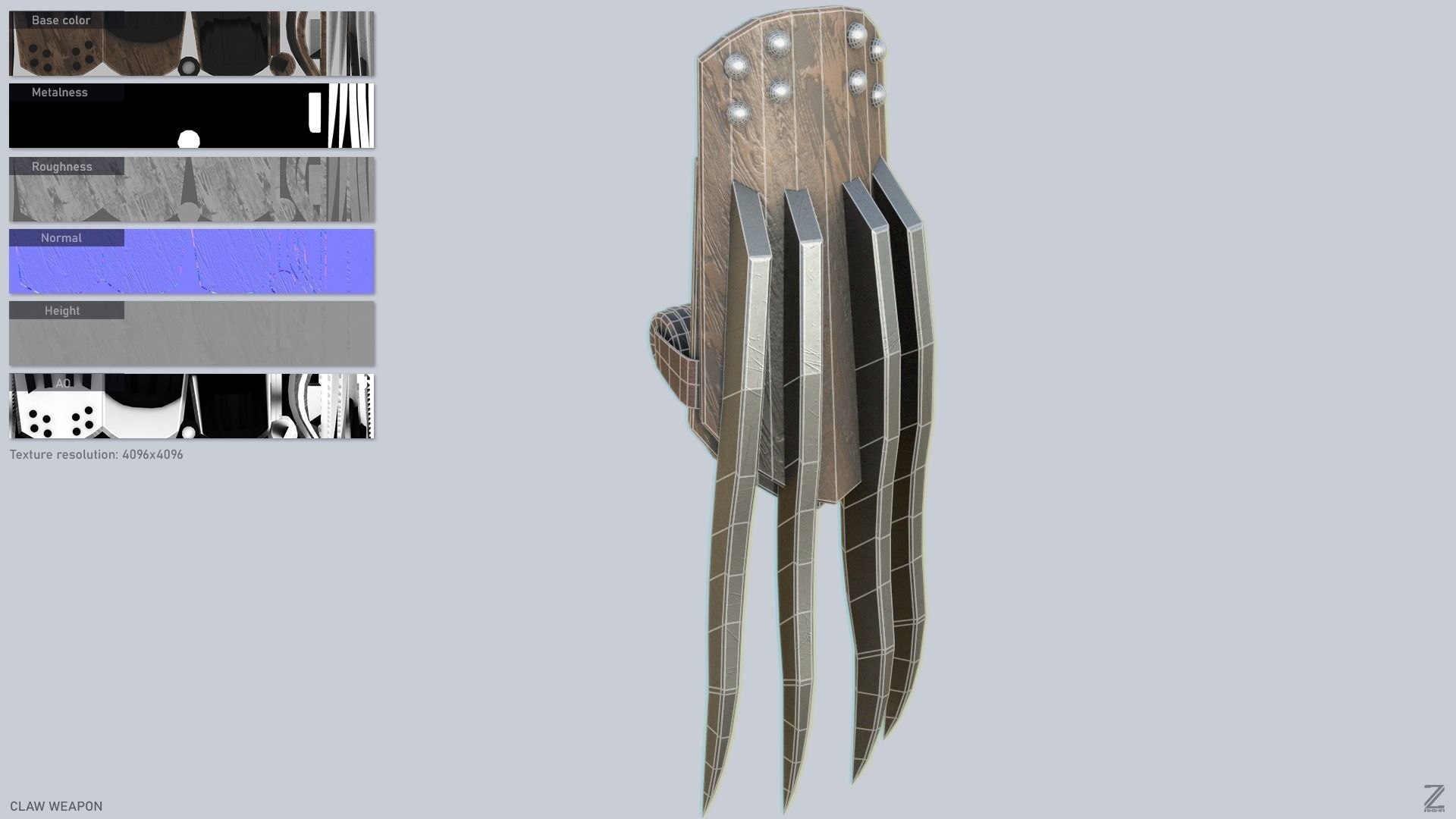 3D Claw Weapon - TurboSquid 2242298