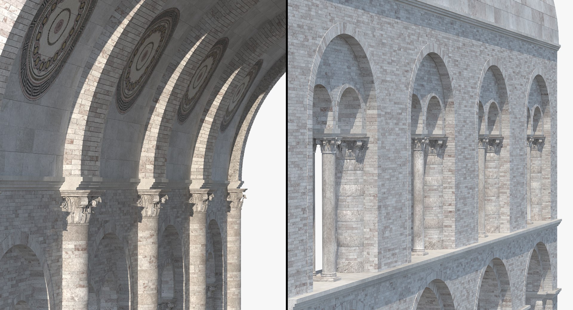 3d Model Barrel Vault Greco Roman