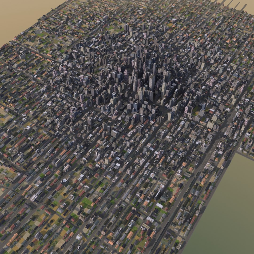 Giant Cityscape 3d Model