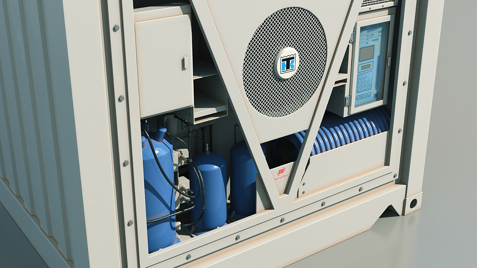 Shipping Container Refrigerator 3d Model