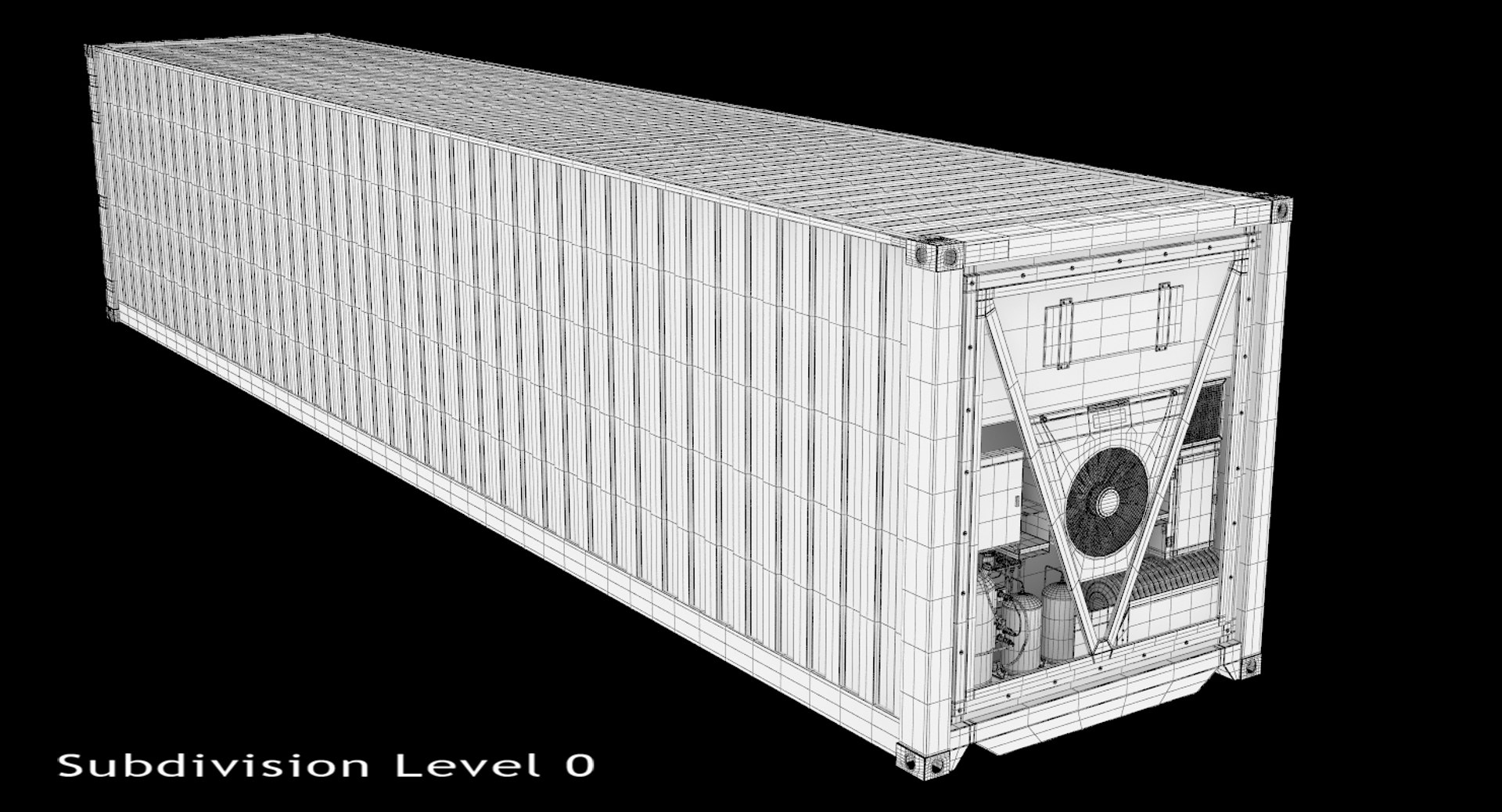 Shipping Container Refrigerator 3d Model