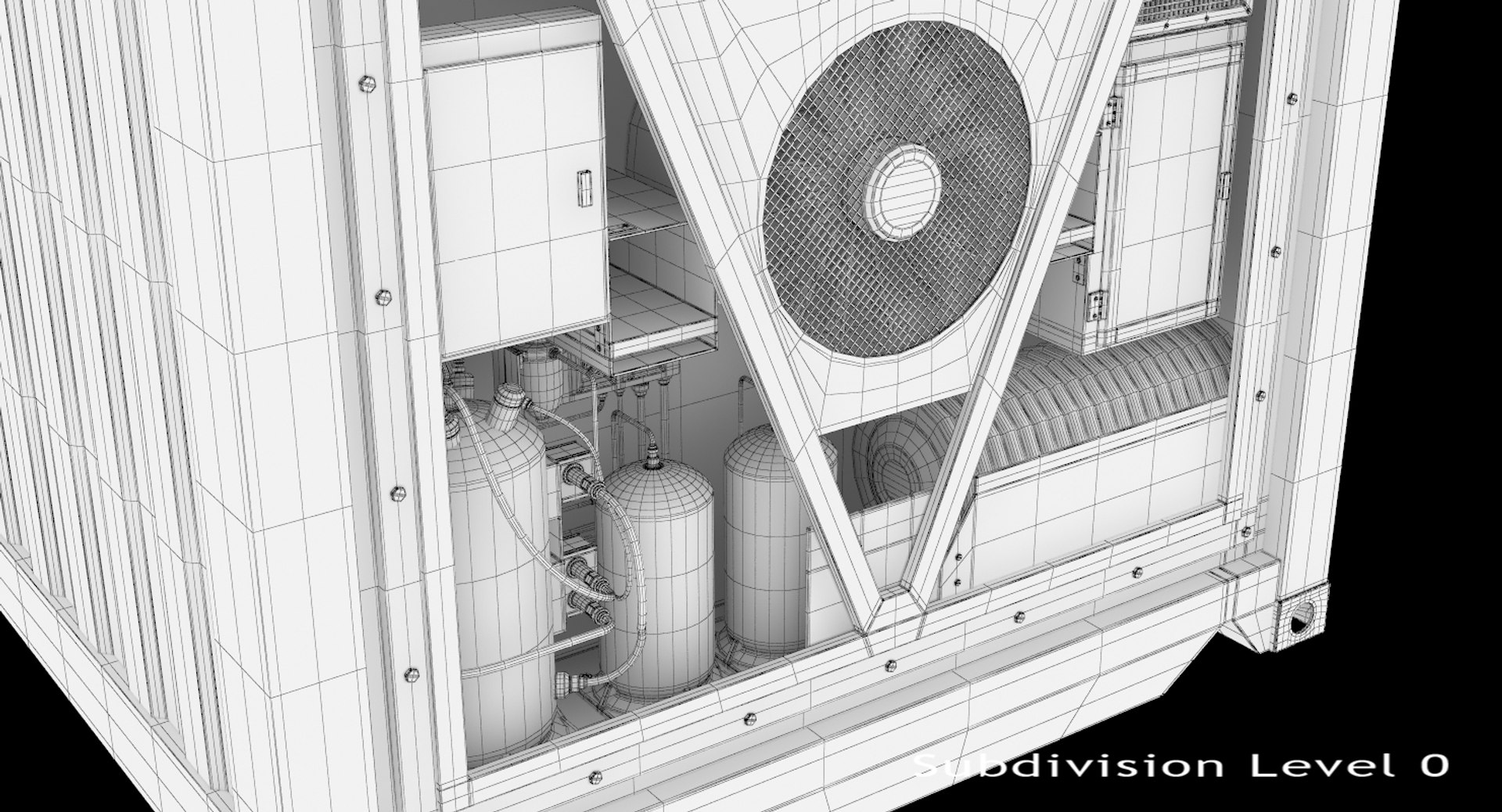 Shipping Container Refrigerator 3d Model