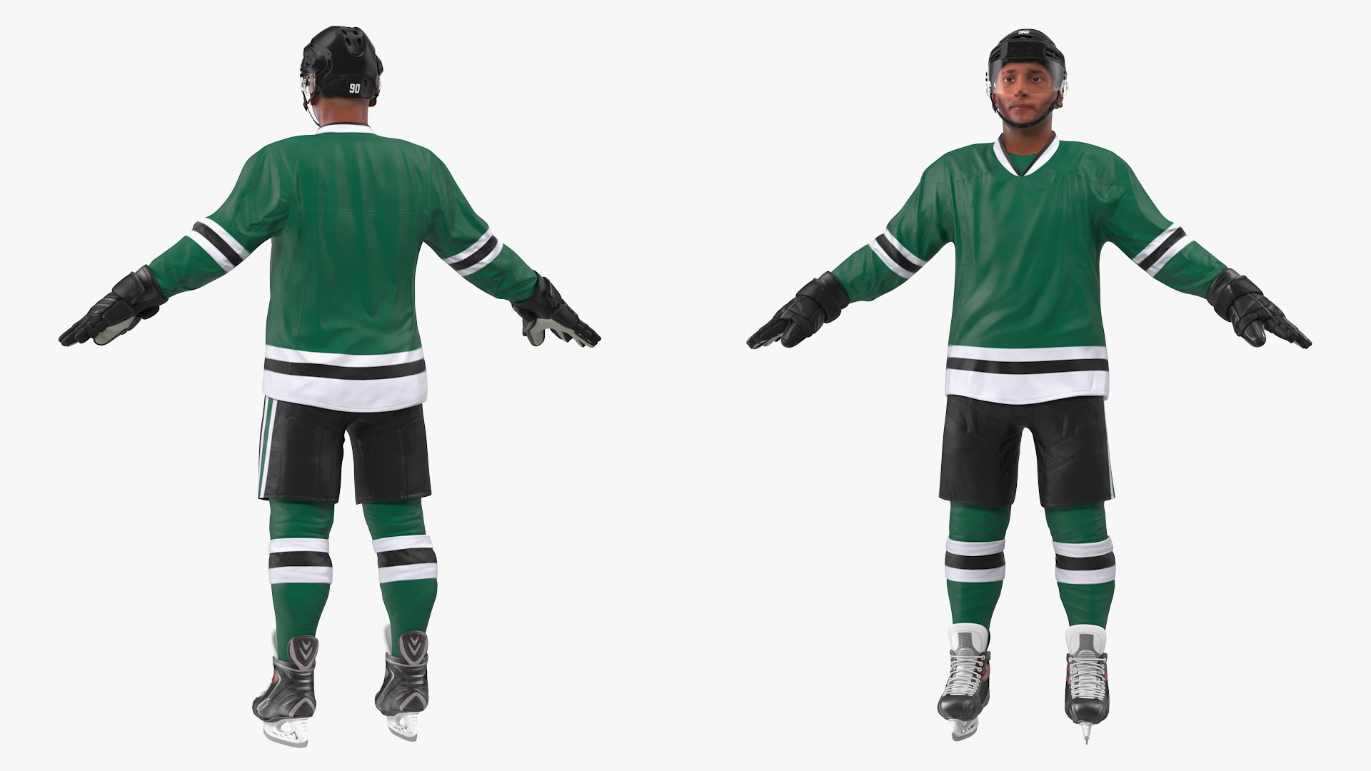 Hockey player green 3D model - TurboSquid 1508955