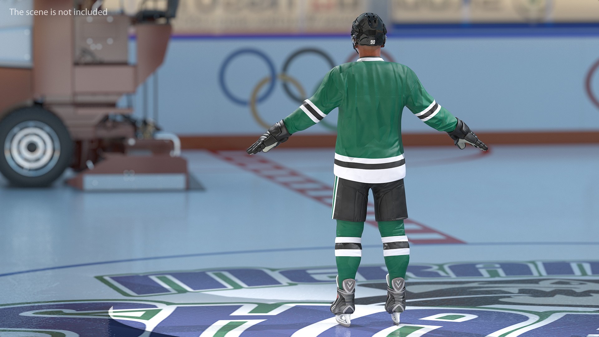Hockey player green 3D model - TurboSquid 1508955