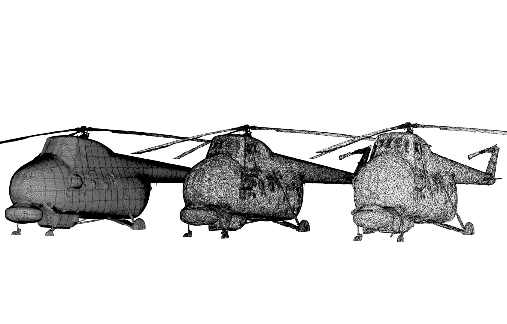 Helicopter Wreck Model - TurboSquid 1959489